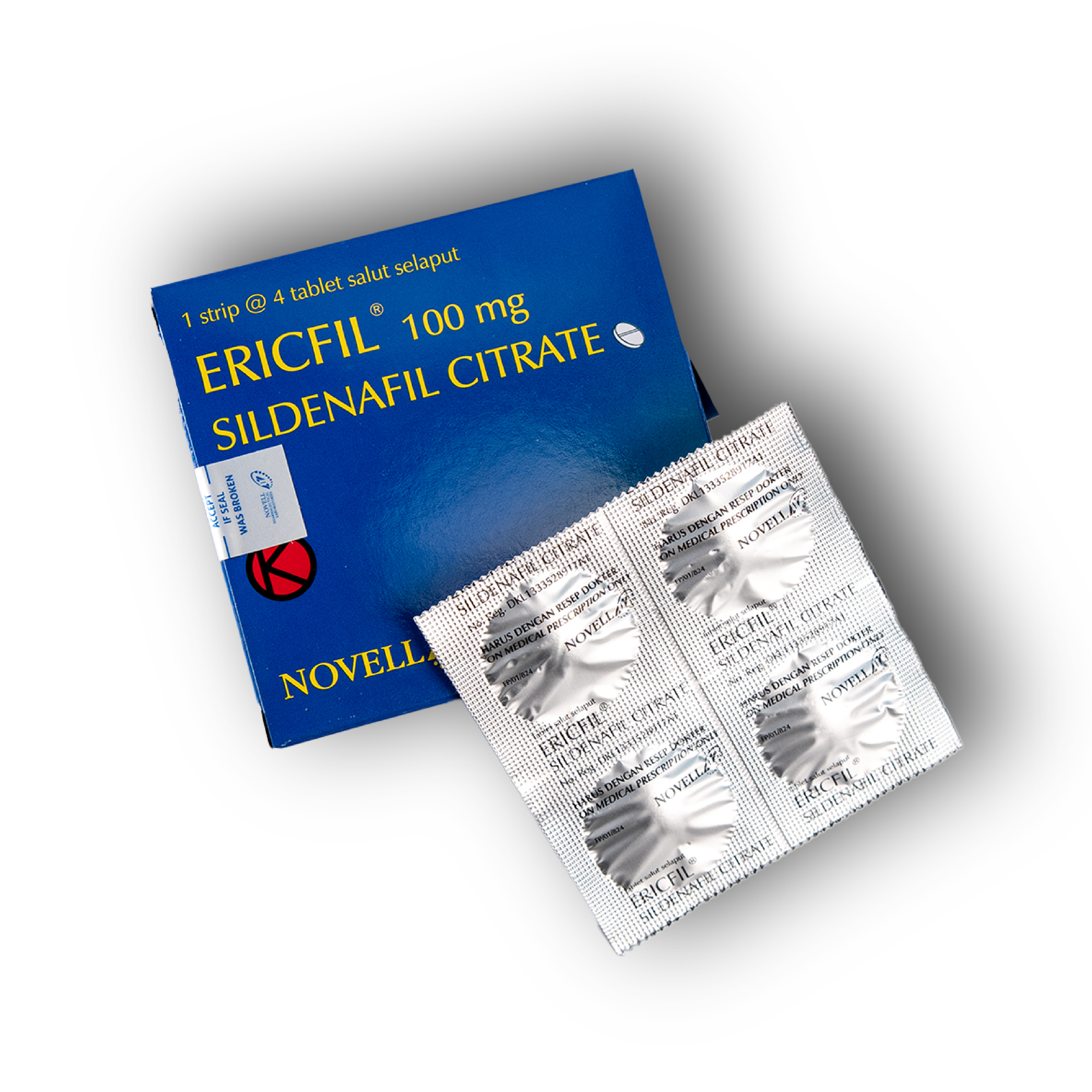 Sildenafil - Ericfil - Novell - 100mg - 4 Tablet – Bhro.